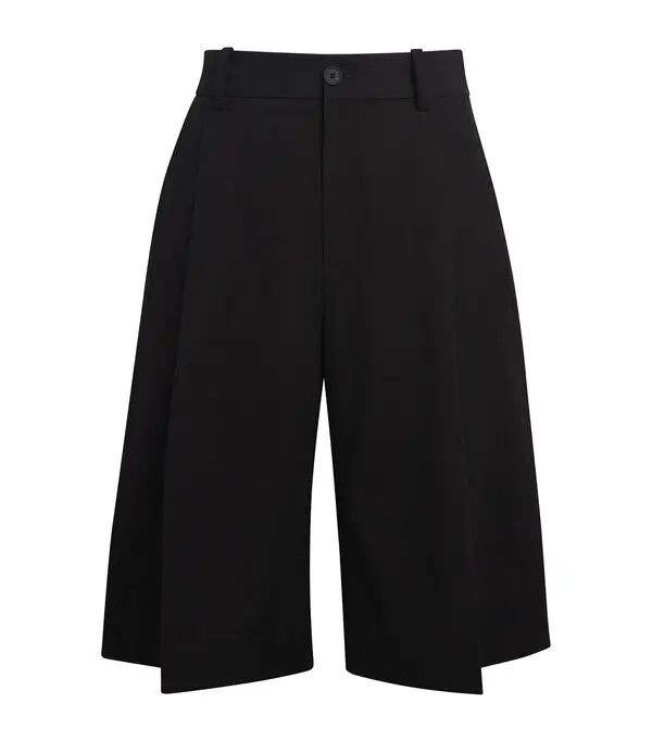 Studio Nicholson Cotton-linen Fowld Shorts - Black