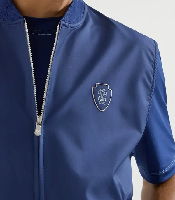 Brunello Cucinelli Technical Crest Gilet - Blue