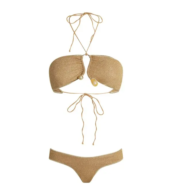 Oseree Lumière Stones Bikini - Gold