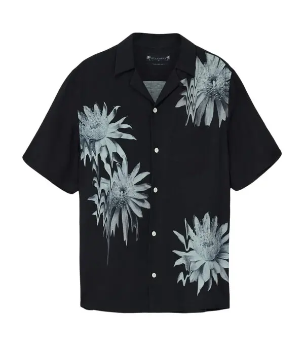 ALLSAINTS Printed Floraze Short-sleeve Shirt - Black
