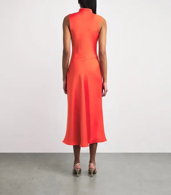 Claudie Pierlot Satin Midi Dress - Yellow