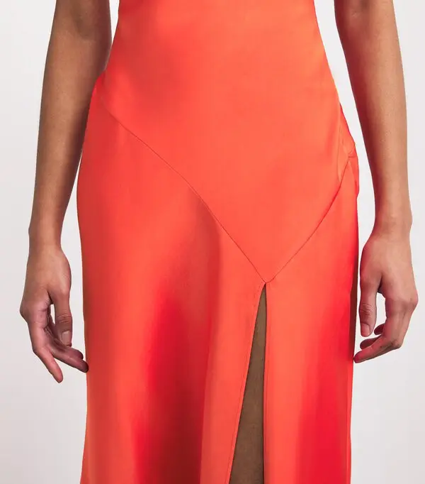 Claudie Pierlot Satin Midi Dress - Yellow