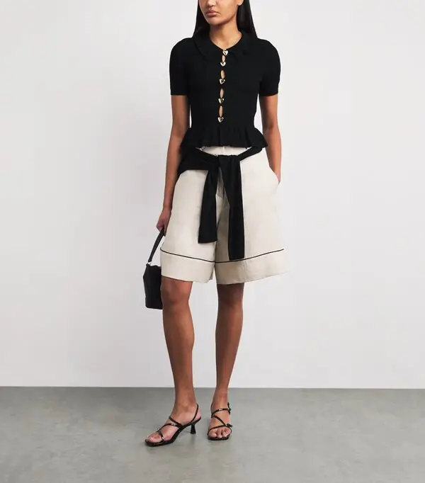 Claudie Pierlot Knitted Peplum Sweater