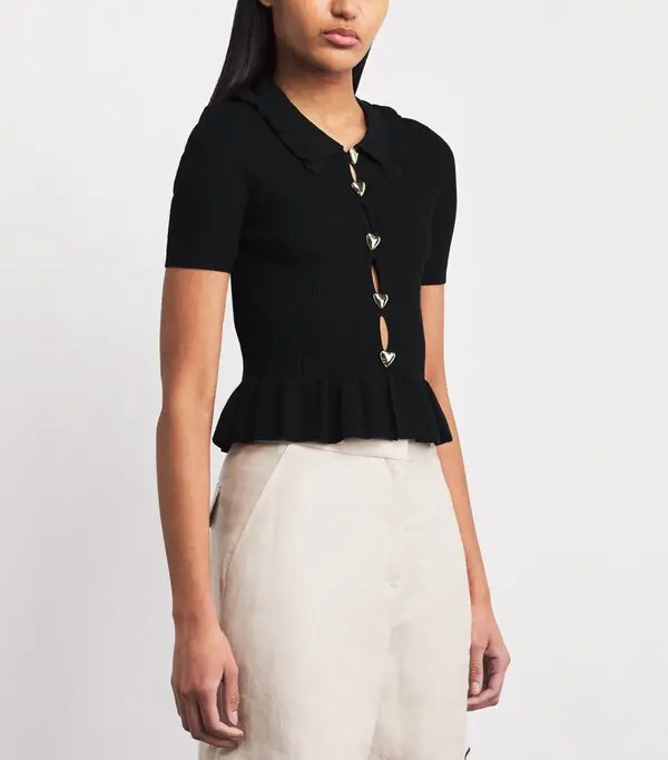 Claudie Pierlot Knitted Peplum Sweater