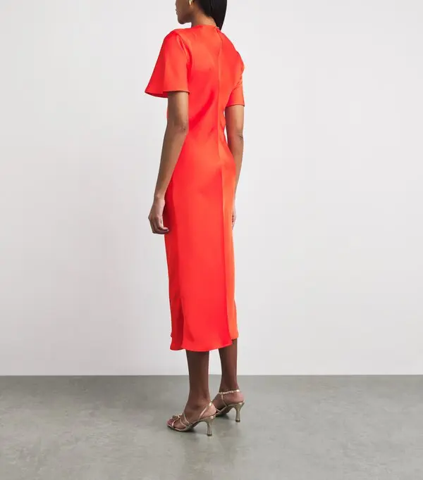 Claudie Pierlot Satin Midi Dress - Yellow