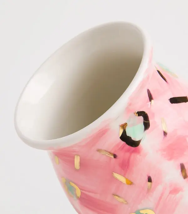 JAYNE REDMOND Hand-painted Floral Vase
