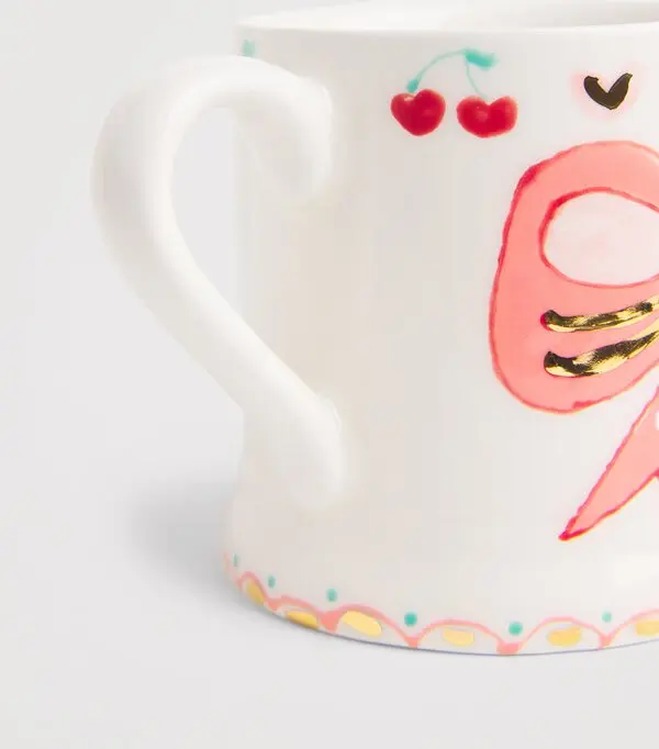 JAYNE REDMOND Hand-painted Bow Mug