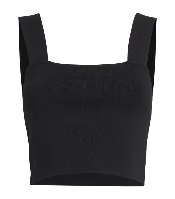 Maje Square-neck Cropped Top - Black