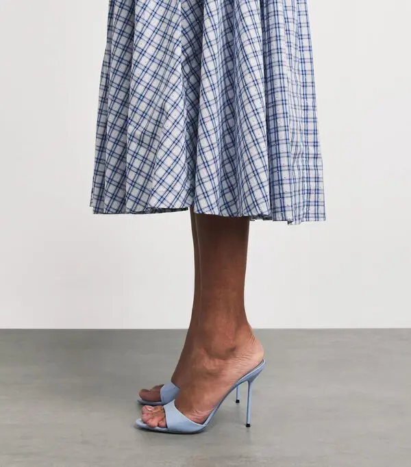 Maje Embellished Check Midi Skirt