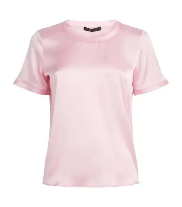 Maje Silk T-shirt Blouse - Pink