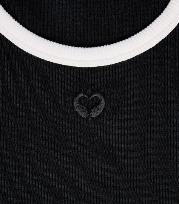 Maje Embroidered Logo Tank Top - Black