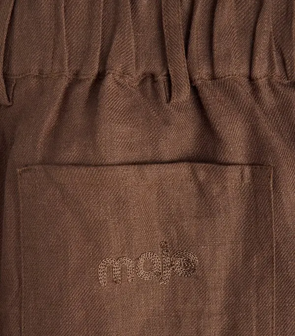 Maje Linen Wide-leg Trousers