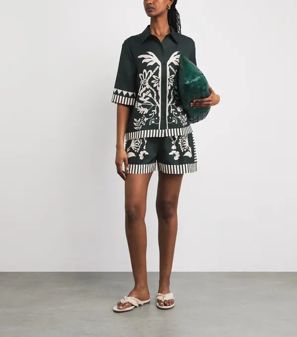 ERES Silk Floral Arjun Shorts - Green