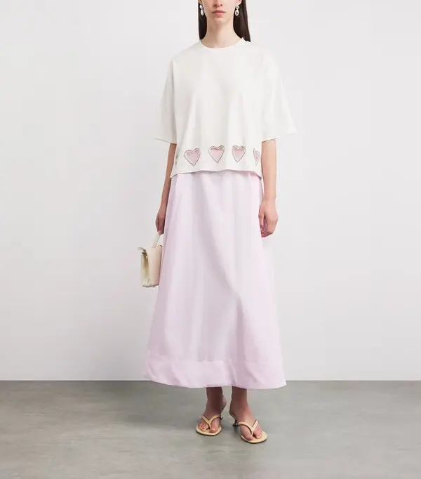Alice + Olivia Cotton Evan T-shirt - Ivory