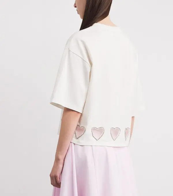 Alice + Olivia Cotton Evan T-shirt - Ivory