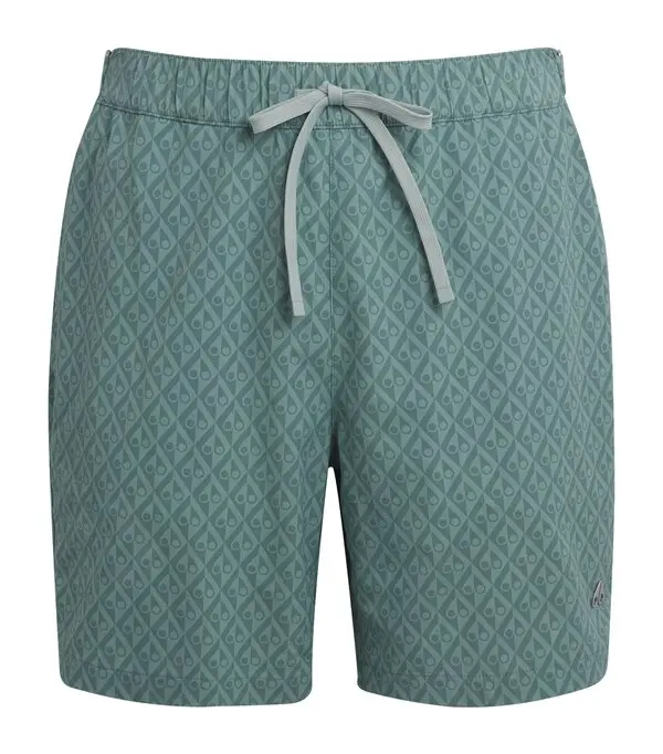 Moose Knuckles Monogram Swim Shorts - Green