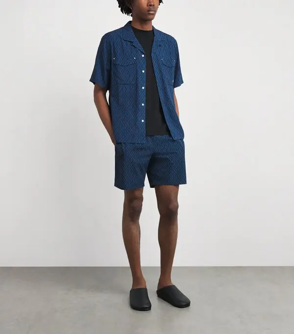 Moose Knuckles Monogram Swim Shorts - Navy