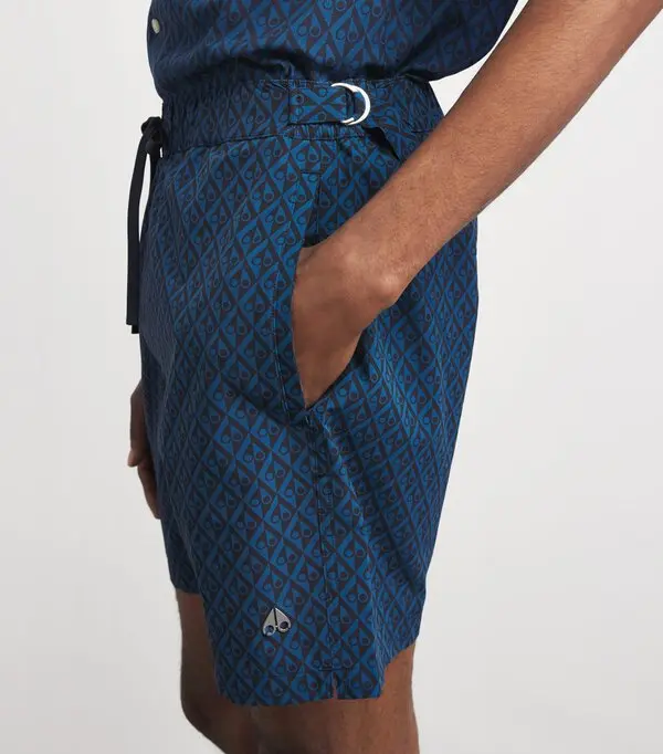 Moose Knuckles Monogram Swim Shorts - Navy