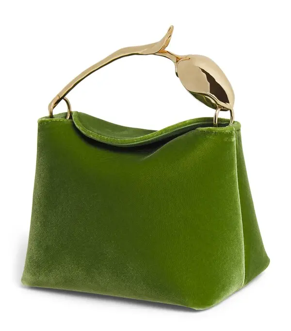 Erdem Mini Velvet Top-handle Bag - Green