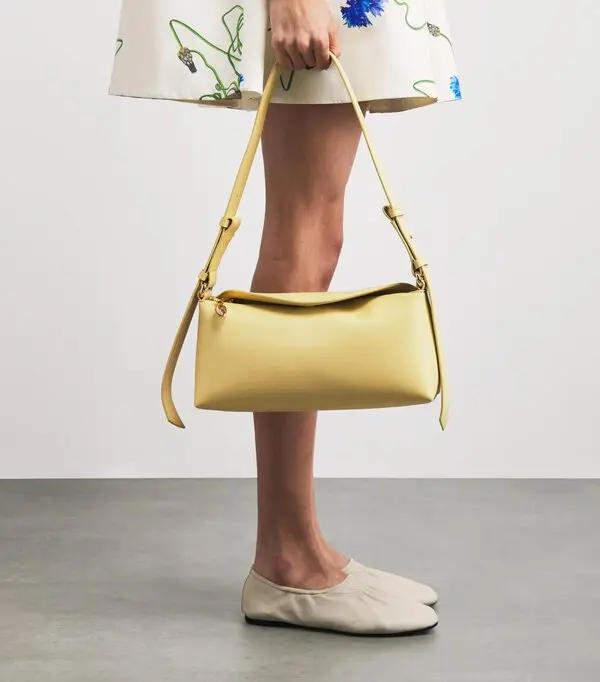Erdem Leather Bloom Shoulder Bag - Yellow