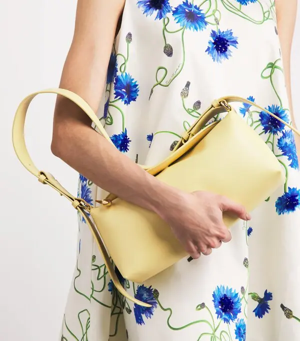 Erdem Leather Bloom Shoulder Bag - Yellow