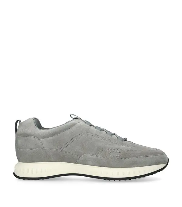 John Lobb Suede Stream Elastic Sneakers - Grey