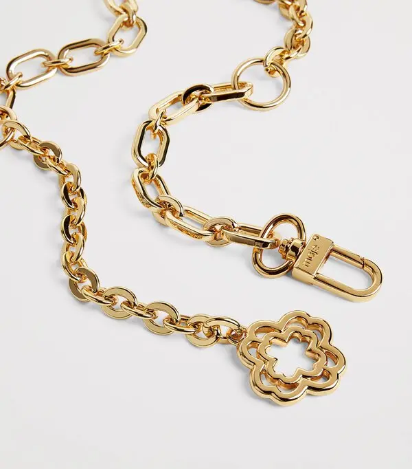 Maje Clover Logo Chain Belt - Blue