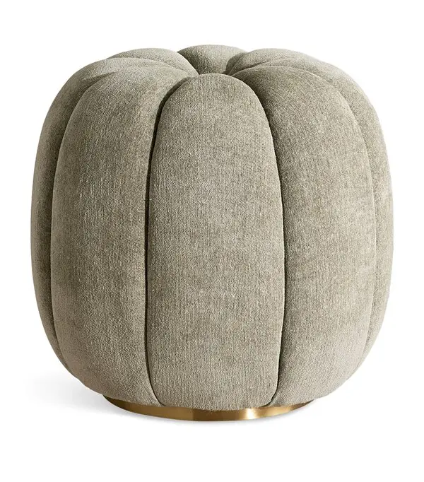 SOHO HOME Linen Chenille Sofia Footstool - Green