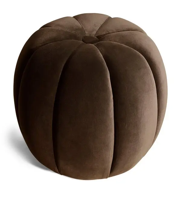 SOHO HOME Velvet Sofia Footstool - Brown