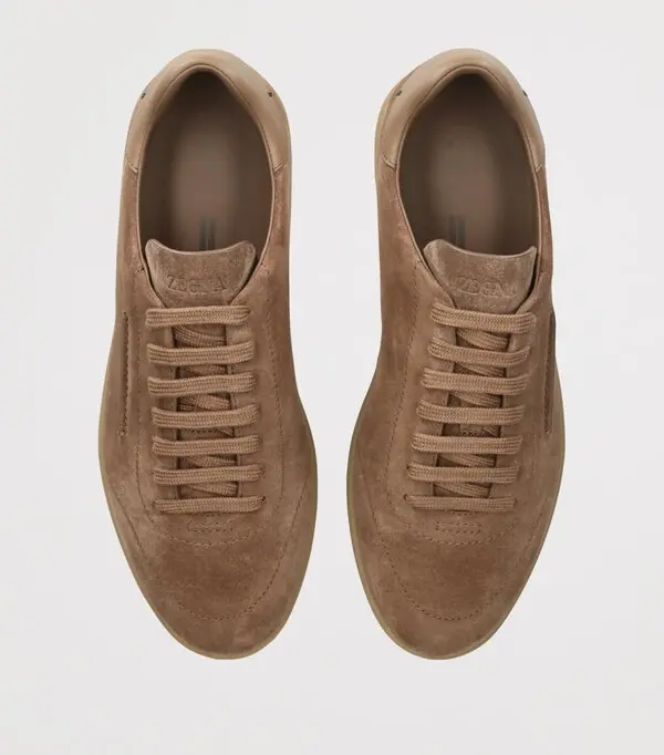 Zegna Suede 232 Sneakers - Brown
