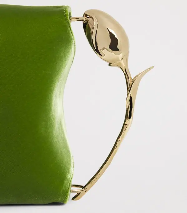 Erdem Mini Velvet Top-handle Bag - Green