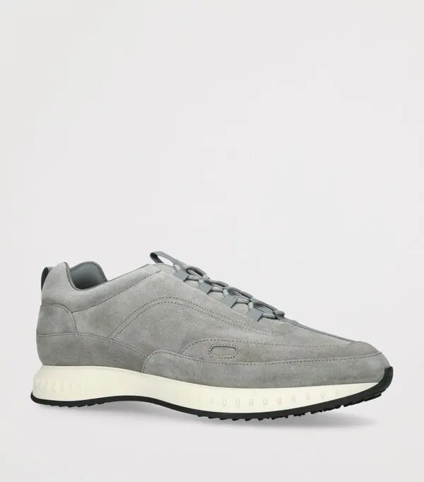 John Lobb Suede Stream Elastic Sneakers