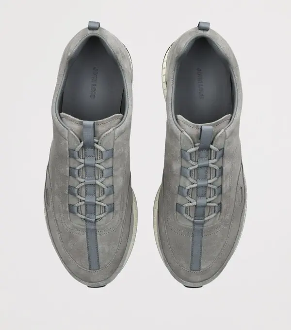 John Lobb Suede Stream Elastic Sneakers