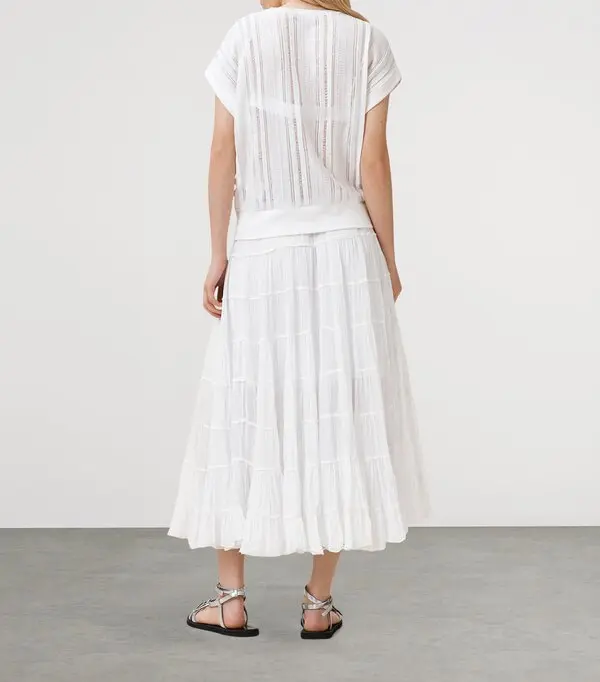 ALLSAINTS Eva Tiered Midi Skirt