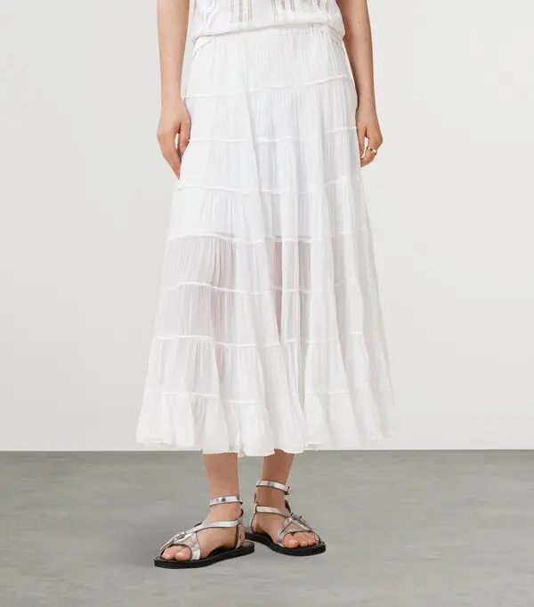 ALLSAINTS Eva Tiered Midi Skirt