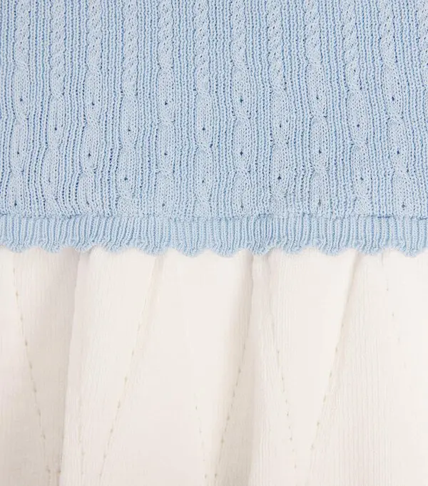 Claudie Pierlot Knitted Pointelle Tank Top - Blue