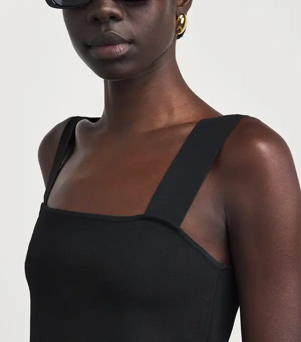 Maje Square-neck Cropped Top - Black