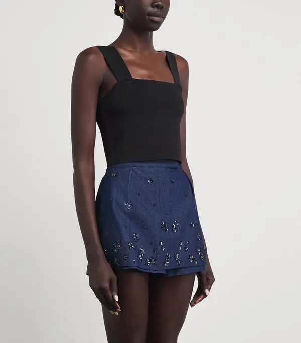Maje Square-neck Cropped Top - Black