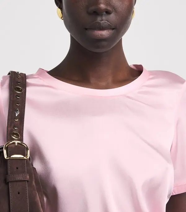Maje Silk T-shirt Blouse - Pink