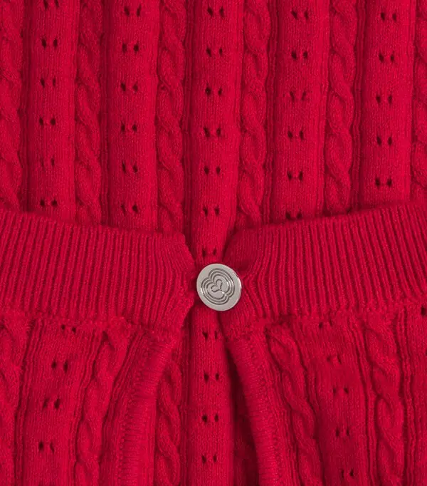 Maje Cotton-blend Cable Knit Sweater