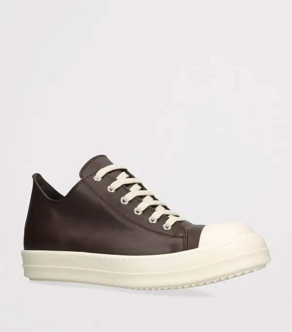 Rick Owens Leather Low-top Sneakers