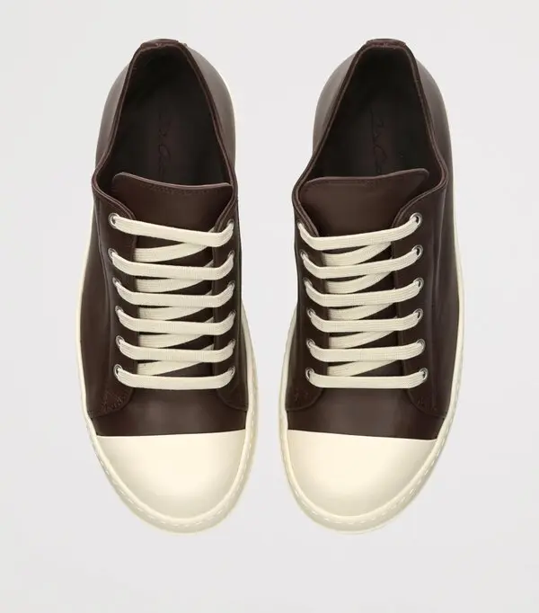 Rick Owens Leather Low-top Sneakers