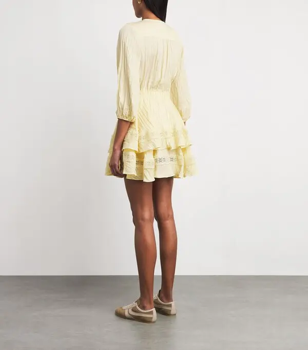 Maje Lace Trim Mini Dress