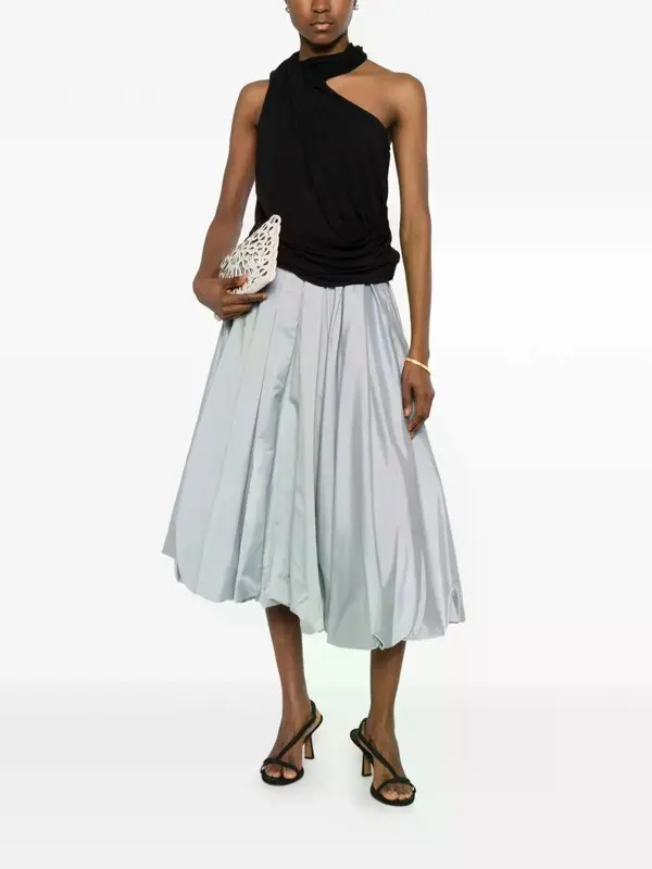CURIEL A-line Midi Skirt - Blue