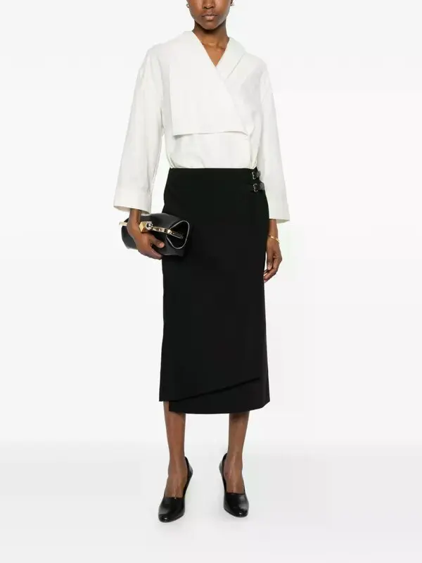 CURIEL Buckle-detailed Midi Dress