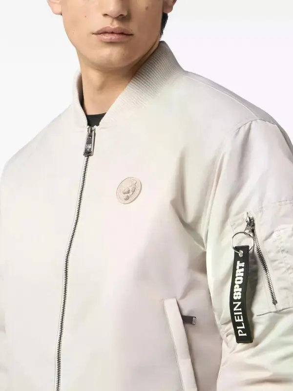 PLEIN SPORT Icon Bomber Jacket - Neutrals