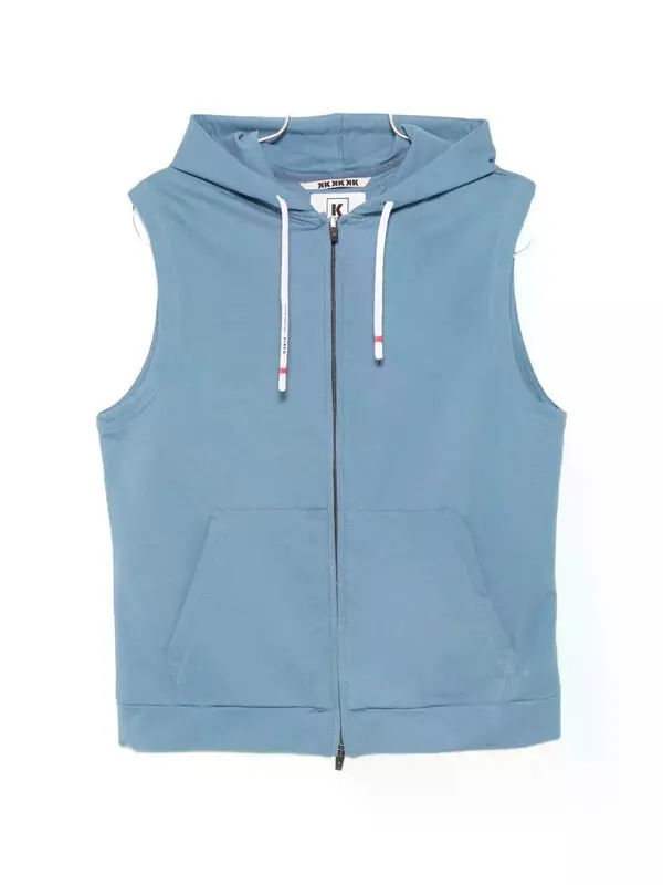 KIRED Wazel Zip-up Sleeveless Hoodie - Blue