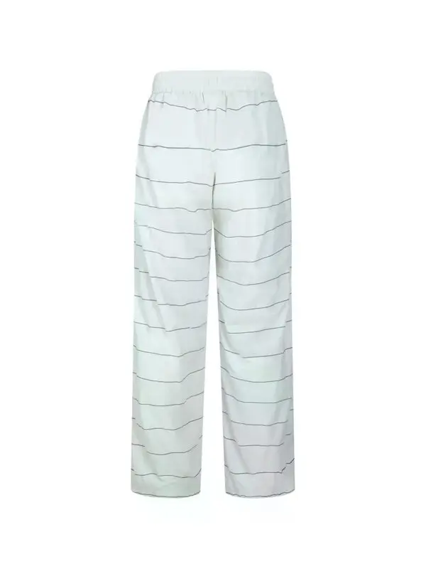 Balenciaga Striped Drawstring Trousers - Neutrals