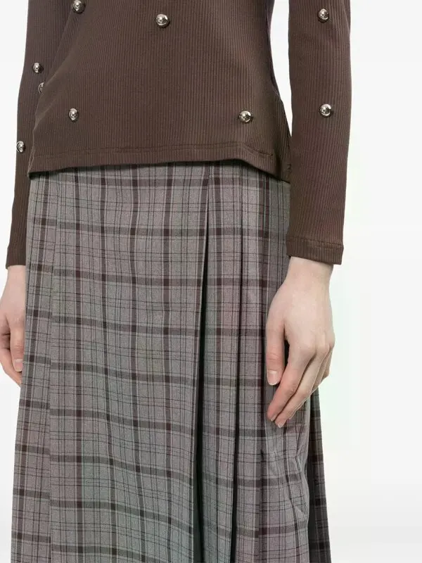 THE RAGGED PRIEST Artifact Check-pattern Midi Skirt