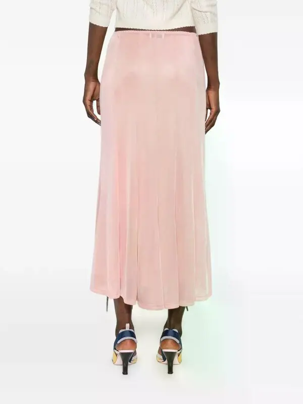 Moschino Floral-appliqué Midi Skirt - Pink